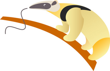 Cute anteater funny antbear animal in nature Vector Image