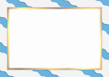 Border made with fiji national colors Royalty Free Vector
