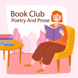 Literature book club posts set Royalty Free Vector Image