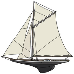 Small sailing yacht Royalty Free Vector Image - VectorStock