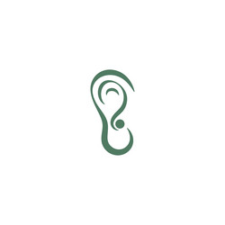 Ears logo icon flat design template Royalty Free Vector