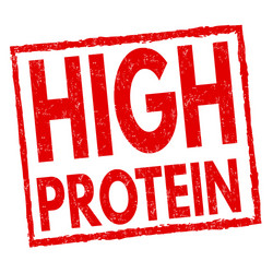 High protein label or sticker Royalty Free Vector Image