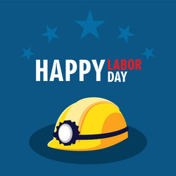 Labor day helmet isolated on back Royalty Free Vector Image