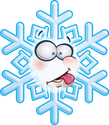 Snowflake head smiley Royalty Free Vector Image