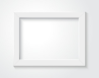White square 3d photo frame with shadow Royalty Free Vector