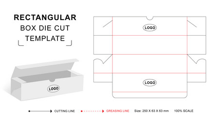Popcorn box die cut template packaging die cut Vector Image