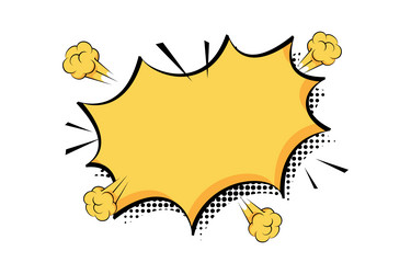 Comic text speech chat bubble explosion pop art Vector Image
