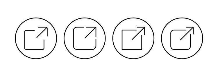 External link icon set hyperlink symbol Royalty Free Vector