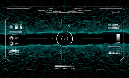 Hud ui interface aim control target frames set Vector Image