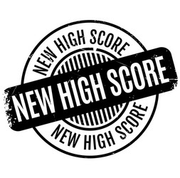 New high score rubber stamp Royalty Free Vector Image