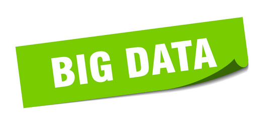 Big data sticker square sign Royalty Free Vector Image