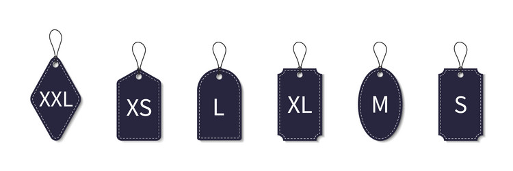 Handdrawn size label Royalty Free Vector Image