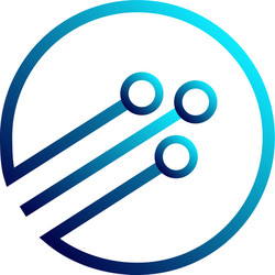 Technical logo minimal art design Royalty Free Vector Image