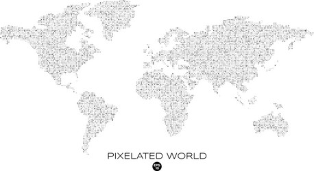 World map eco font set seamless pattern Royalty Free Vector
