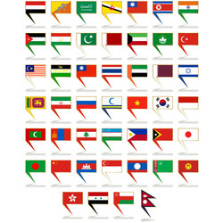 Asian Countries And Capitals And Flags