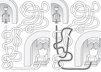 King maze Royalty Free Vector Image - VectorStock
