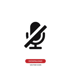 Microphone off icon Royalty Free Vector Image - VectorStock