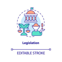 Farming legislation blue gradient concept icon Vector Image