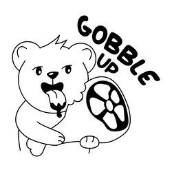 Gobble up Royalty Free Vector Image - VectorStock