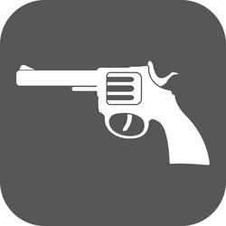 Revolver icon gun and weapon symbol flat Vector Image