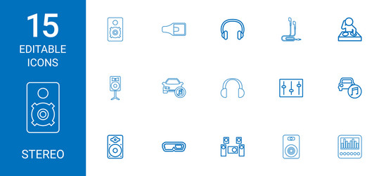 14 stereo icons Royalty Free Vector Image - VectorStock