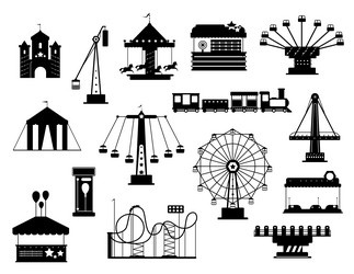 Amusement park fun recreation playground Vector Image