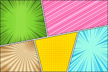 Comic page frame funny superhero comics book Vector Image