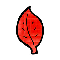 Comic cartoon leaf Royalty Free Vector Image - VectorStock