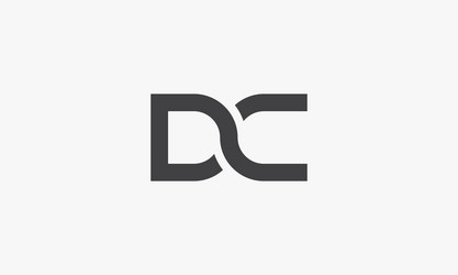 Dc logo infinity concept isolated on white Vector Image