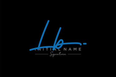 Initial lb signature logo template hand drawn Vector Image