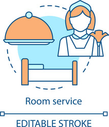 Hotel room service icon Royalty Free Vector Image