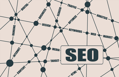 Seo word cloud tag graphic Royalty Free Vector Image