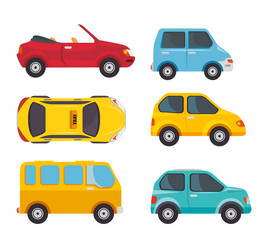 Set of isolated transports with animals part 6 Vector Image