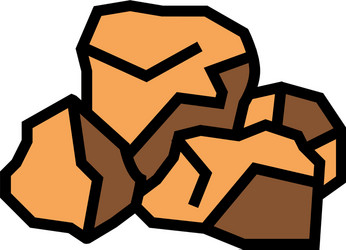 Bauxite aluminium production color icon Royalty Free Vector