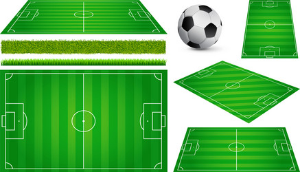 Classic football field with two-tone green coating