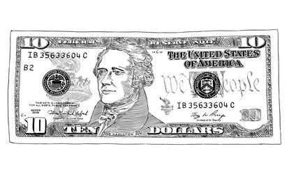 10 Dollar Bill Vector Images (over 250)