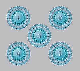 Five award ribbons Royalty Free Vector Image - VectorStock