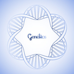 Graphic dna circle frame Royalty Free Vector Image