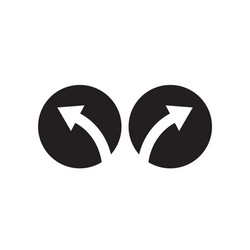Left and right sign symbol logo design template Vector Image