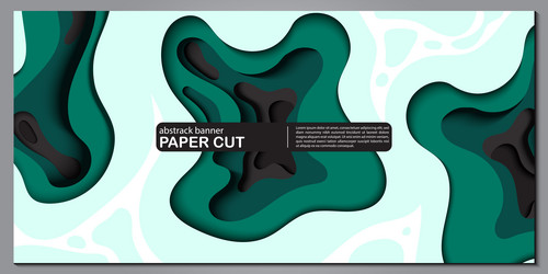 Modern abstract paper cut out background Vector Image