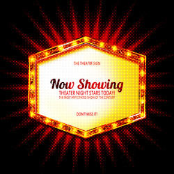 Retro light sign vintage style banner Royalty Free Vector