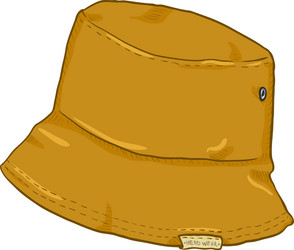 Single cartoon green bucket hat Royalty Free Vector Image