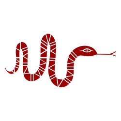 Snake twisting forked tongue long pattern detailed