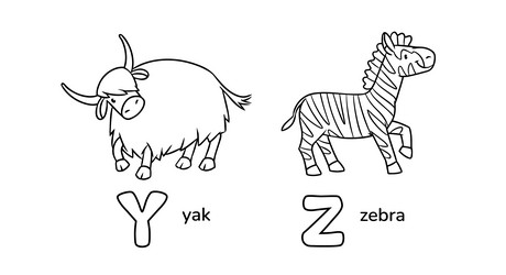 Little zebra for abc alphabet z Royalty Free Vector Image