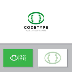 Modern code logo and icon design template Vector Image