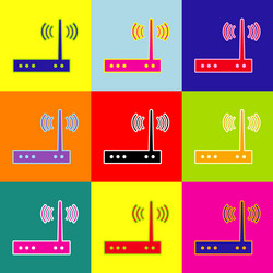 Wifi modem style Royalty Free Vector Image - VectorStock