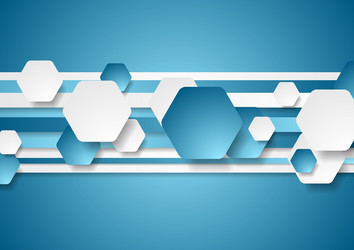 Blue and white tech abstract background Royalty Free Vector