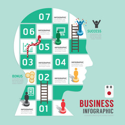 Business board game concept infographic Royalty Free Vector