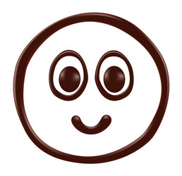 Set chocolate smiley faces realistic Royalty Free Vector