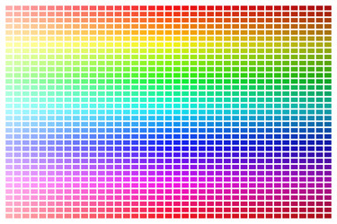 Color palette with every hue light to dark Vector Image